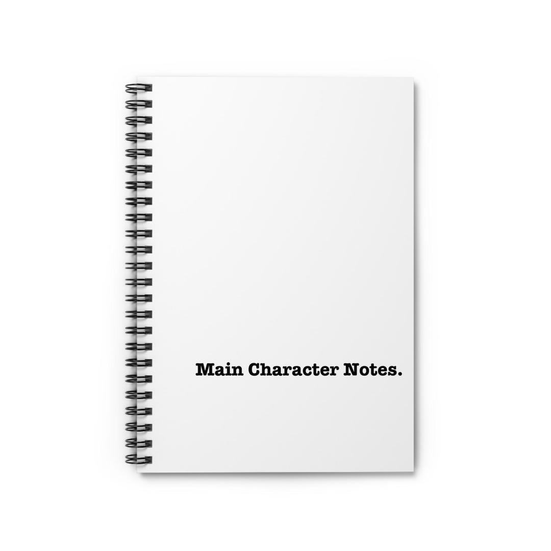 Main Character Notes Spiral Notebook: Writer's Journal (6x8) - Etsy
