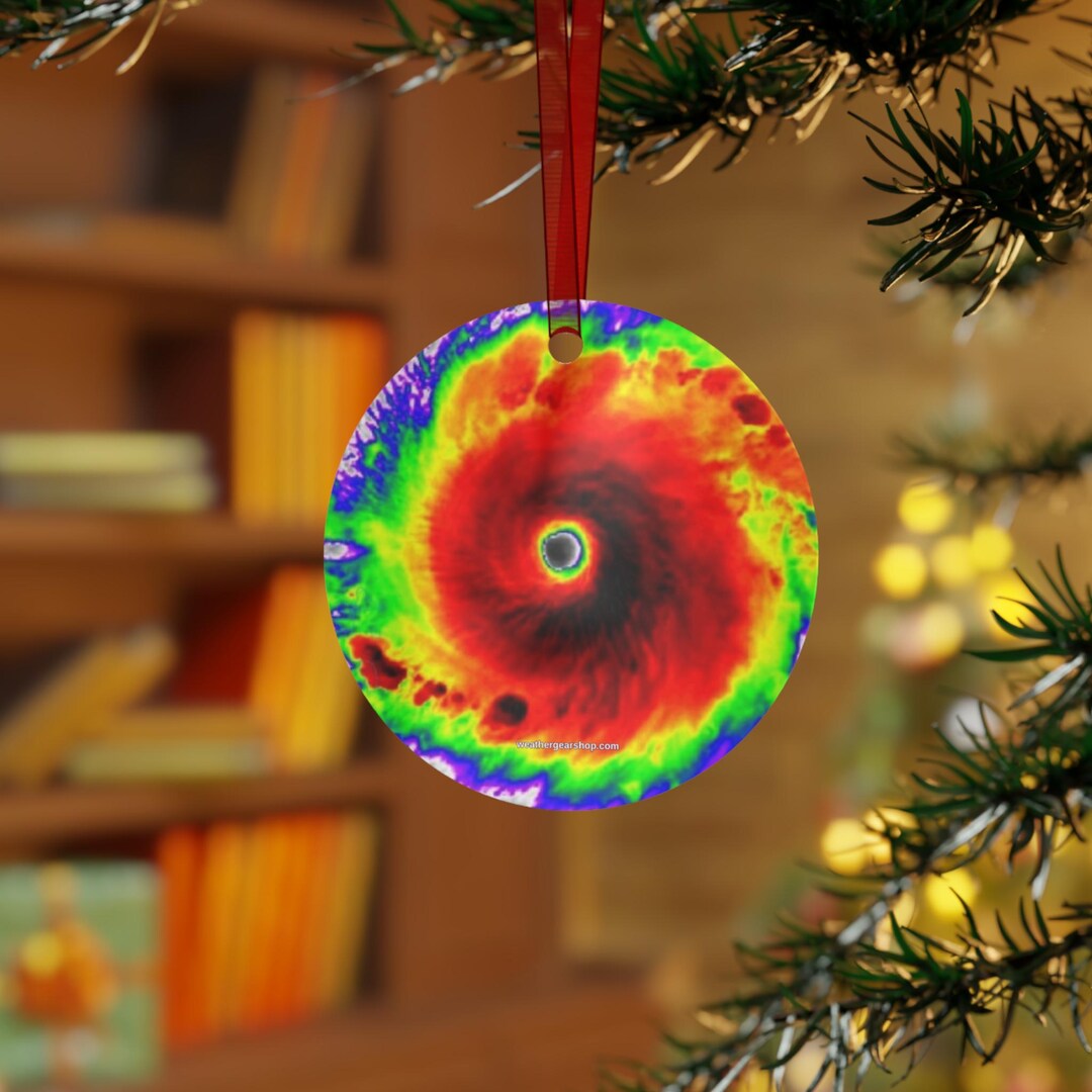 Vibrant Hurricane Christmas Ornament – Weather Enthusiast Gift - Etsy