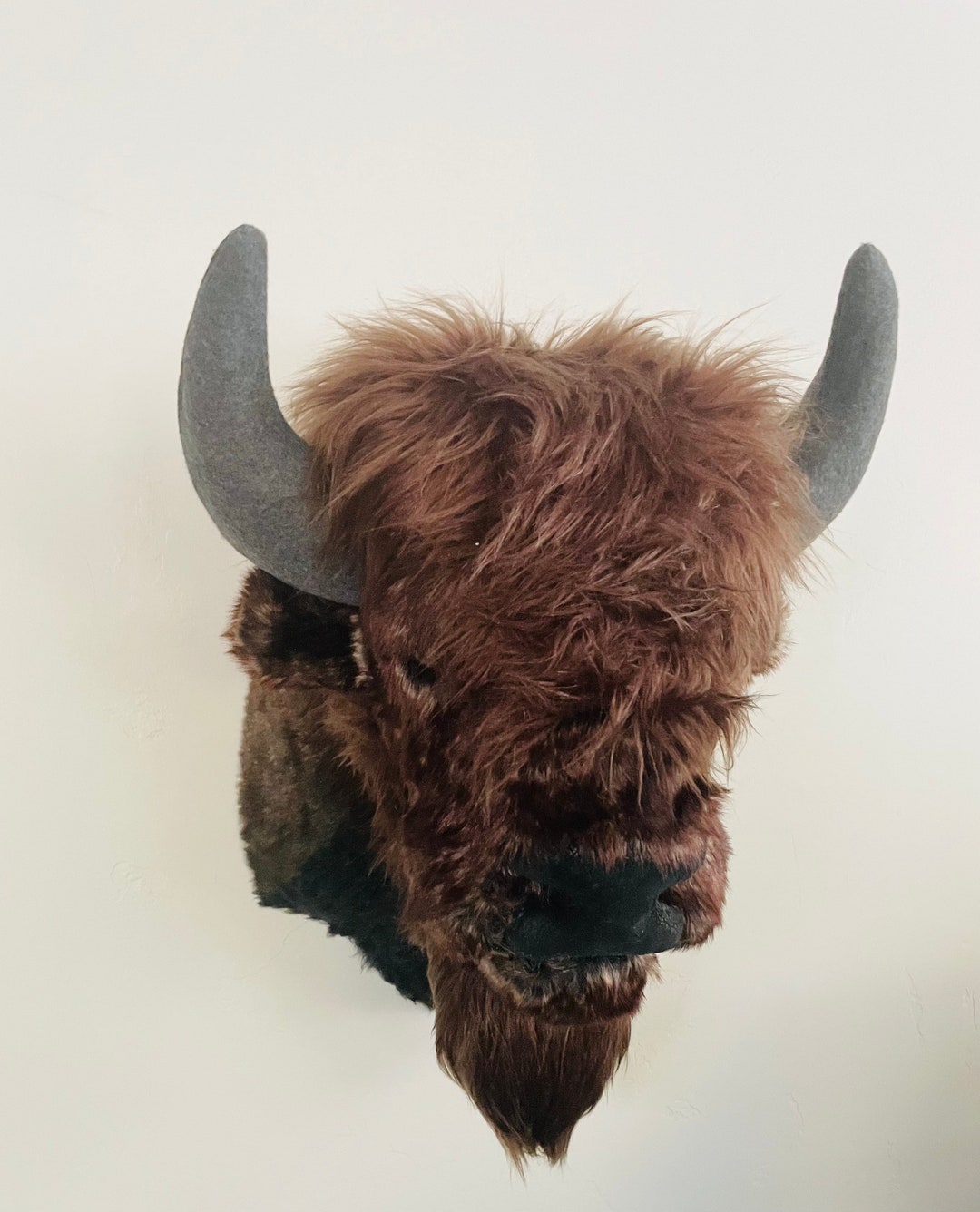 XL Buffalo Head Wall Mount - Bison Faux Taxidermy Room Decor - by ...