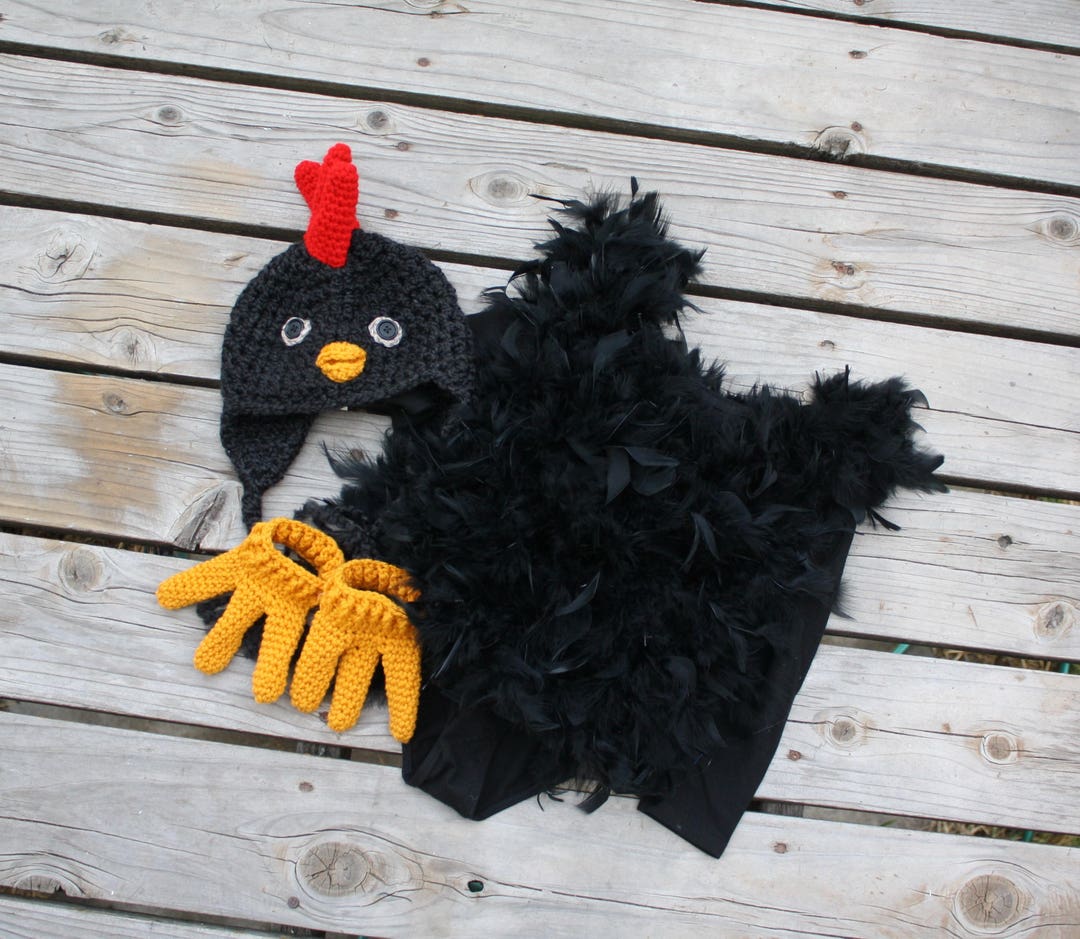 Chicken Costume Hat - Chicken, Duck or Rooster Hat - Halloween Costume ...