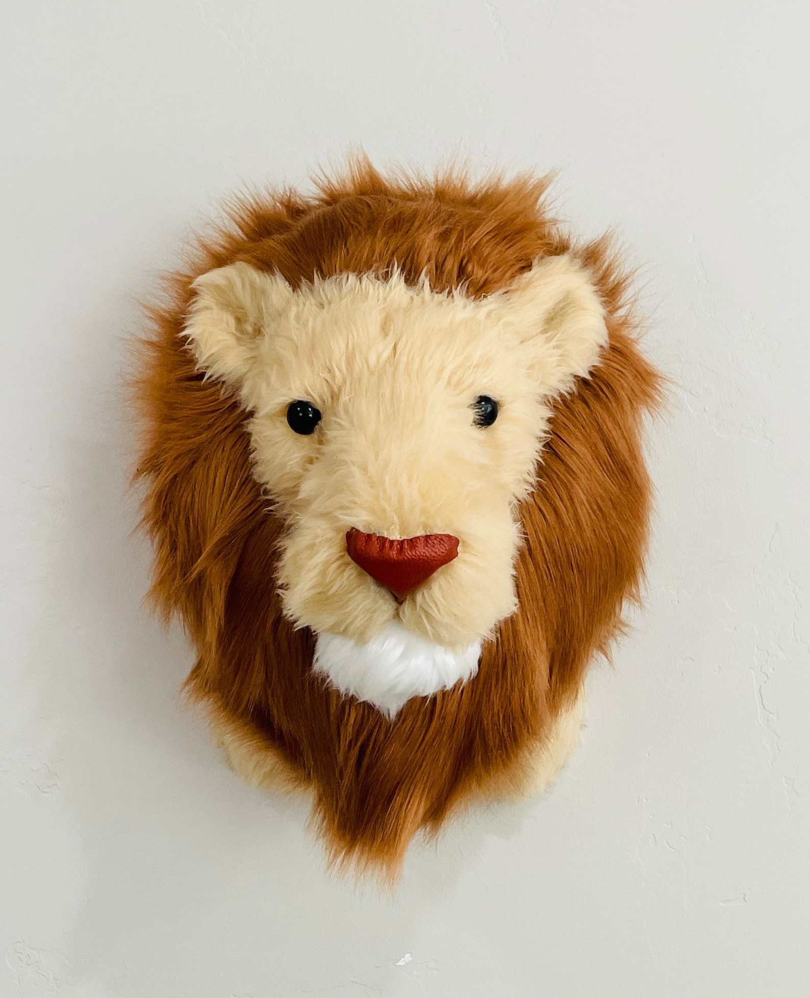 Lion Head Mount Faux Taxidermy Safari Nursery Decor Wall - Etsy