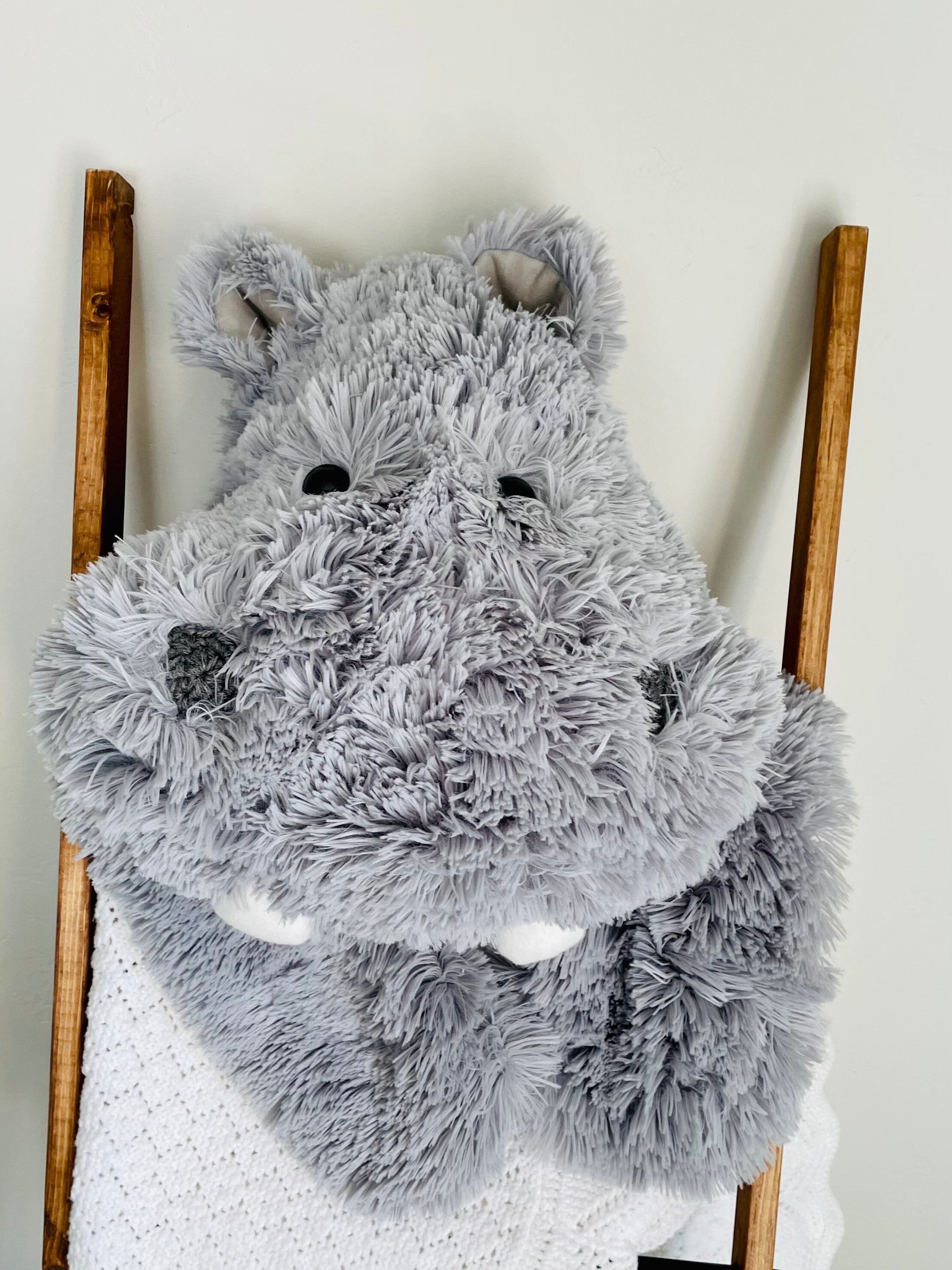 Hippo Rug Minky Hippopotamus Blanket Nursery Room Decor - Etsy
