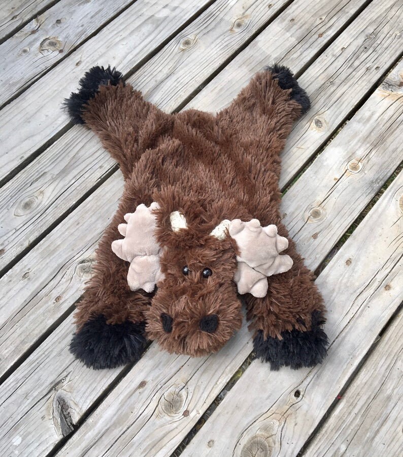 Moose Rug Medium Size Woodland Nursery Minky Blanket Boy - Etsy