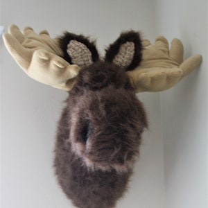 Pink Moose Head - Faux Moose Wall Mount - Rustic Moose Head Nursery ...
