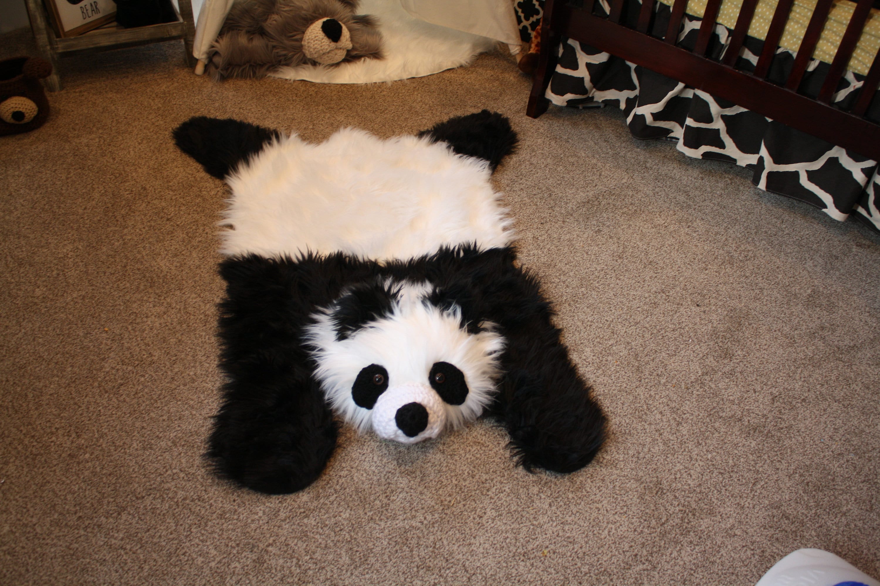 Panda Bear Rug Safari Nursery Decor READY to SHIP Zoo | Etsy