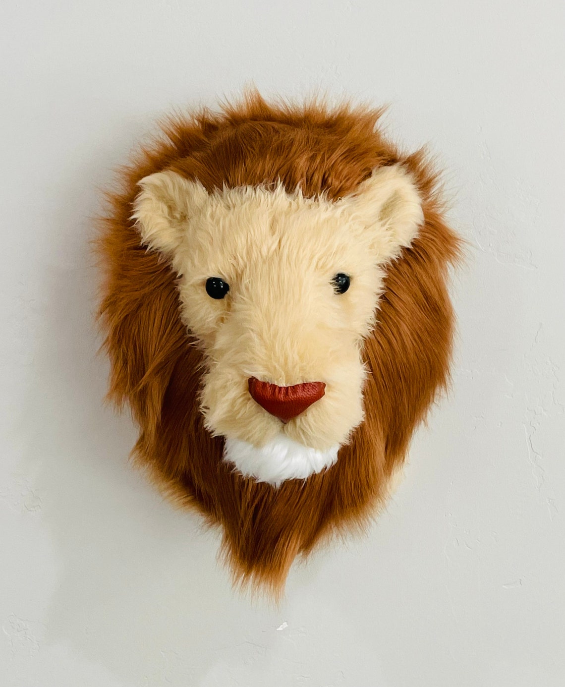 Lion Head Mount Faux Taxidermy Safari Nursery Decor Wall - Etsy