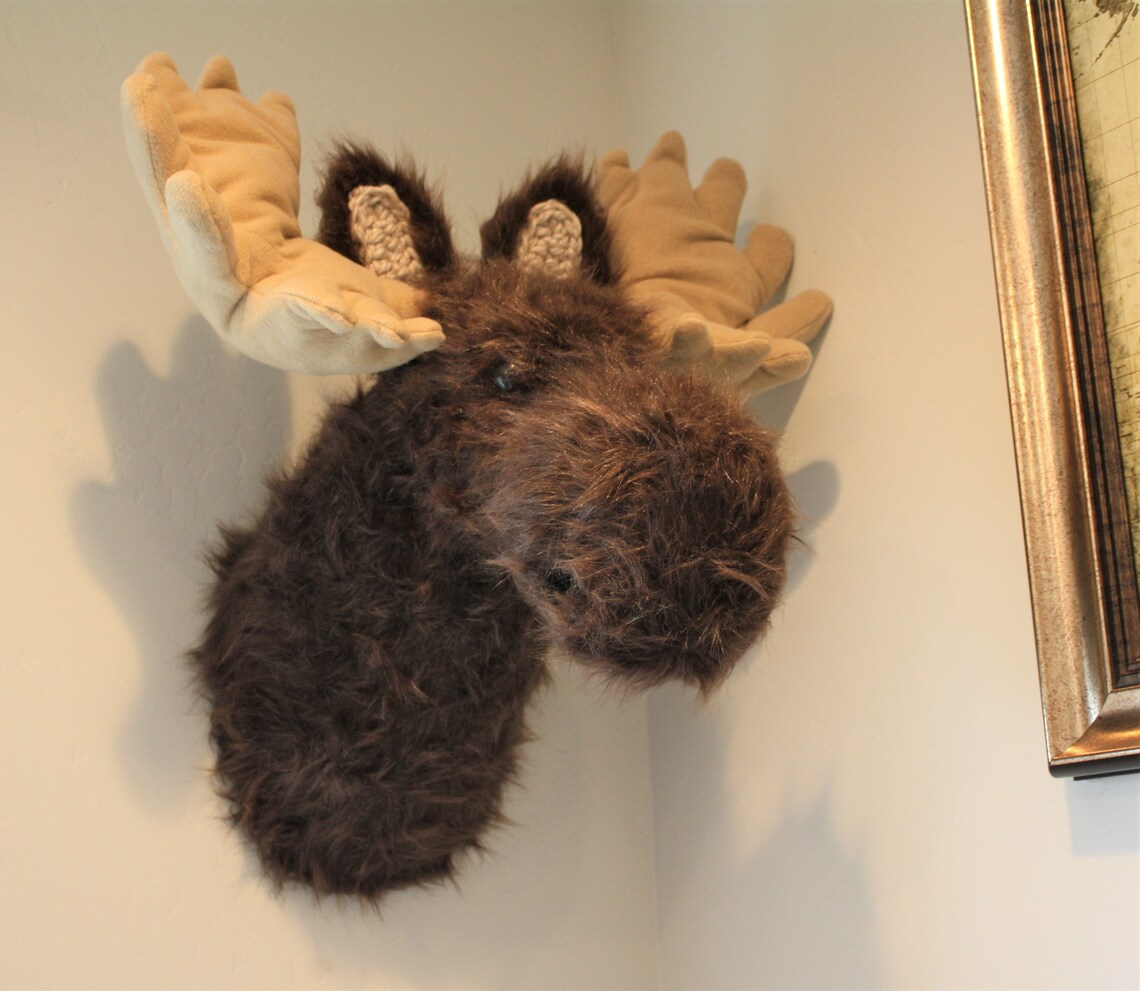 Large Moose Head Faux Taxidermy Wall Hangings Humane Animal | Etsy