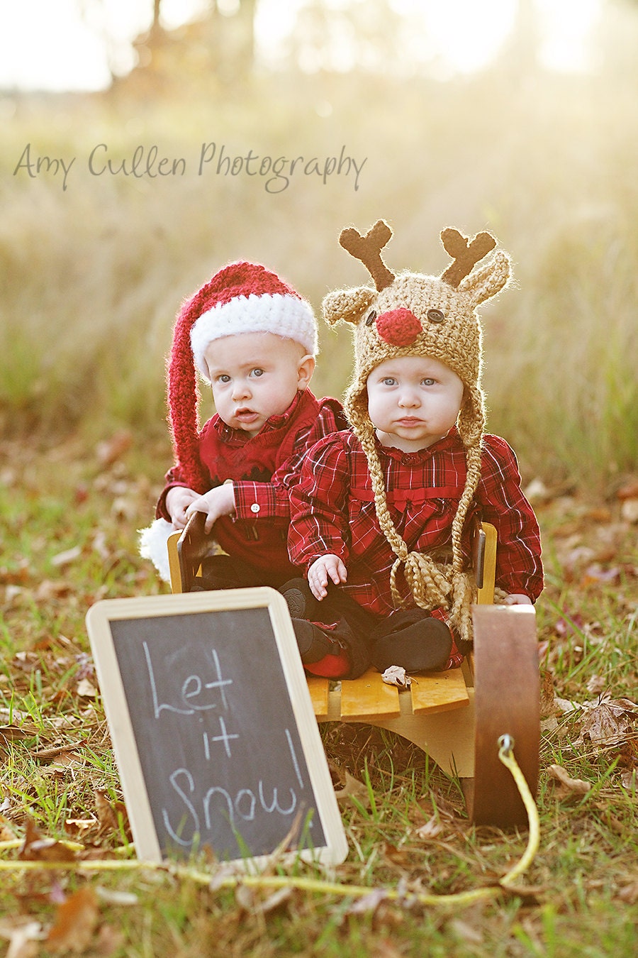 Reindeer and Santa Hat Set - Crochet Christmas Hats - by Jojo's ...