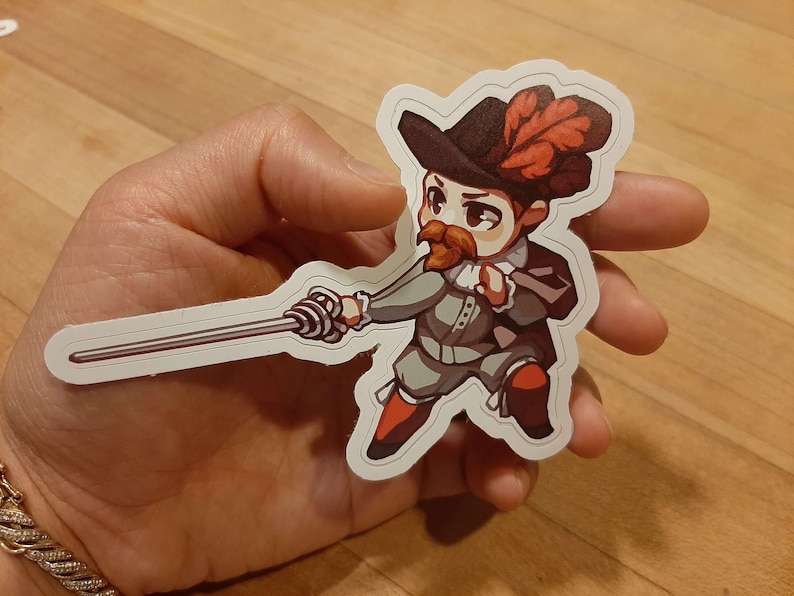 HEMA Chibi Sword Master Sticker, Vinyl Stickers, Water Bottle, Laptop ...