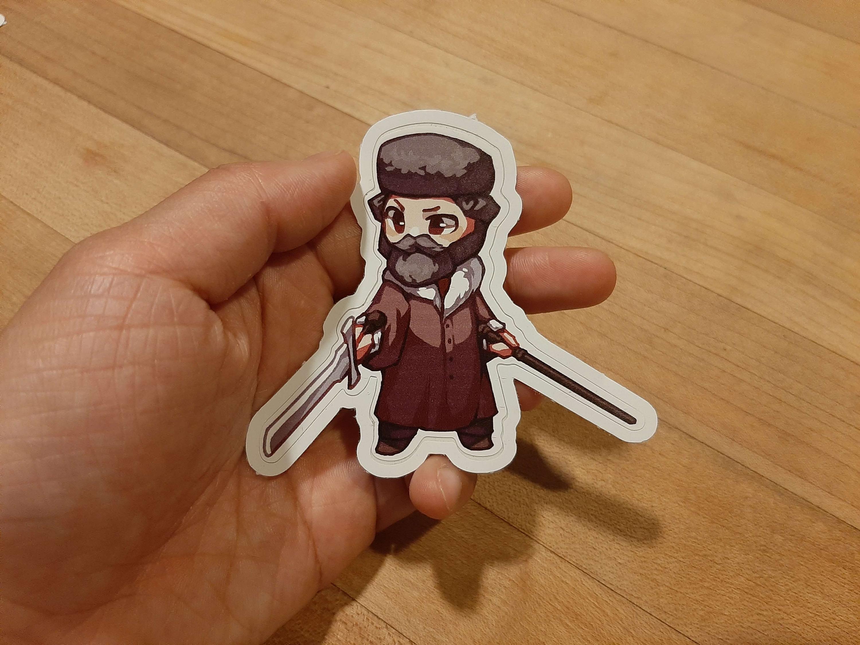 HEMA Chibi Sword Master Sticker, Vinyl Stickers, Water Bottle, Laptop ...