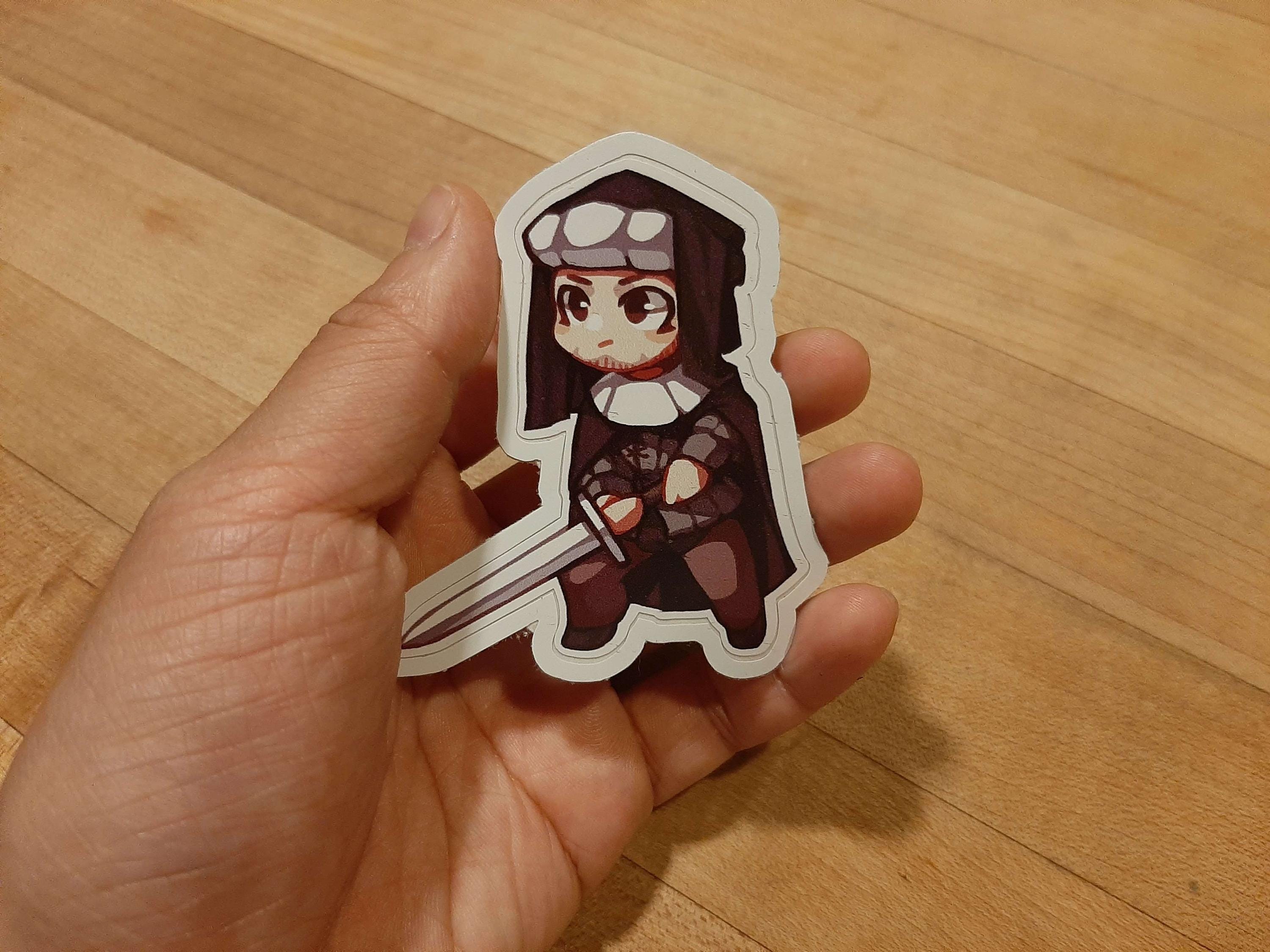 HEMA Chibi Sword Master Sticker, Vinyl Stickers, Water Bottle, Laptop ...