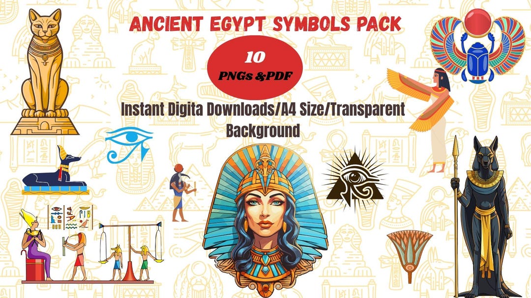 Egypt Clip Art, Ancient Egypt Clipart, Travel Clipart, Egyptian Clip ...