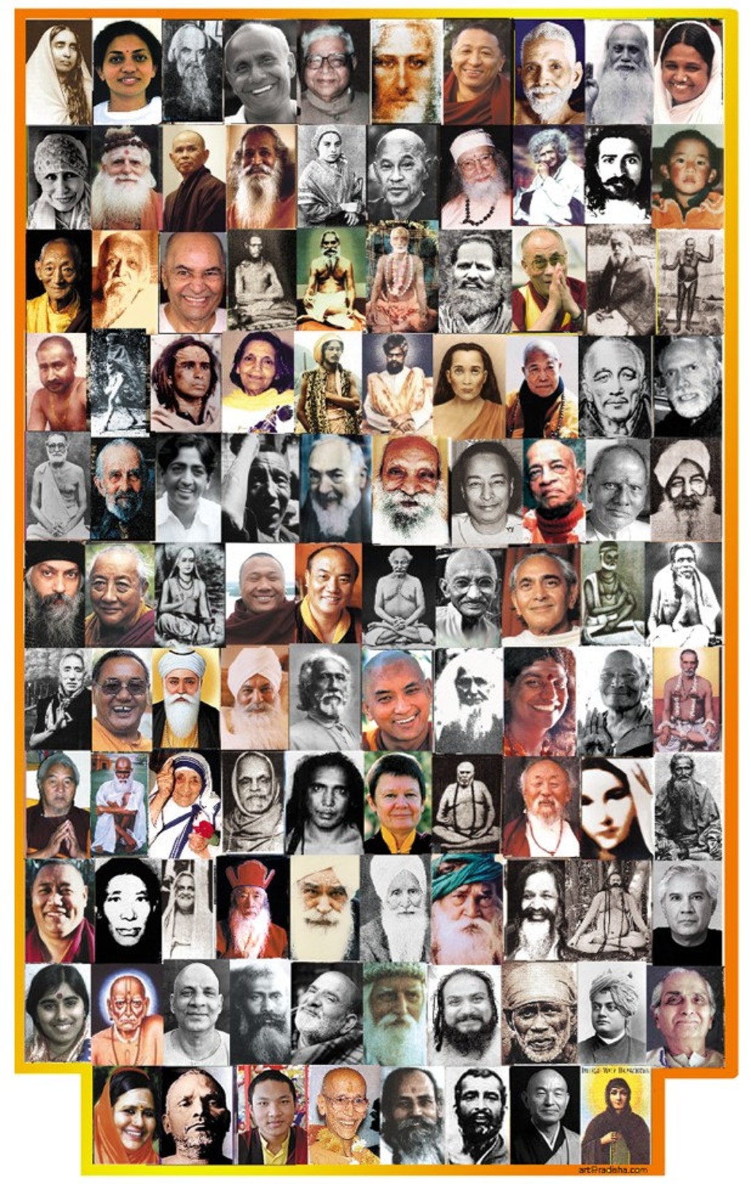 Poster of 108 Great Spiritual Masters - Etsy