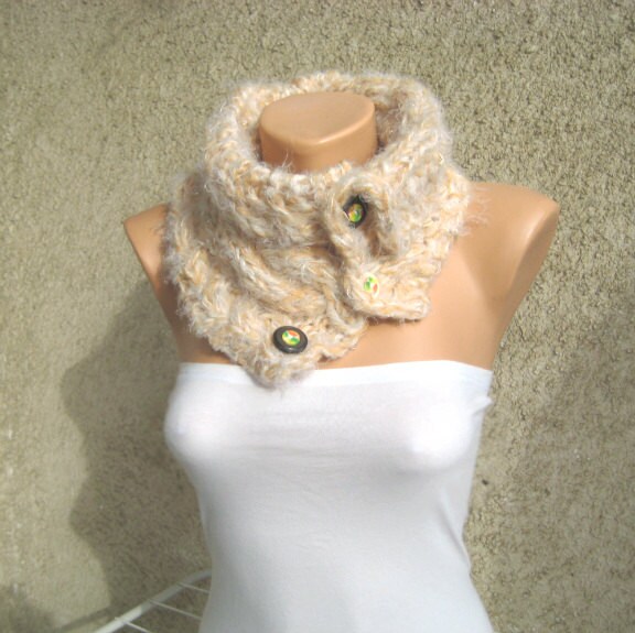 Cable Knit Cowl Neck warmer Neck collar Women Wool Acrylic | Etsy