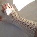 Long Knit Fingerless Gloves Fingerless Mittens Lace Rib - Etsy