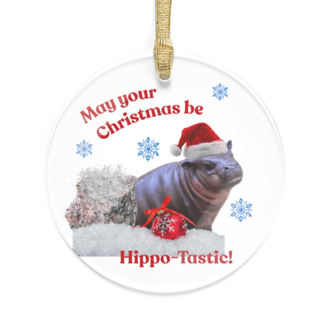 Mars Pygmy Hippo Acrylic Christmas Ornament: Holiday Tree Decor - Etsy