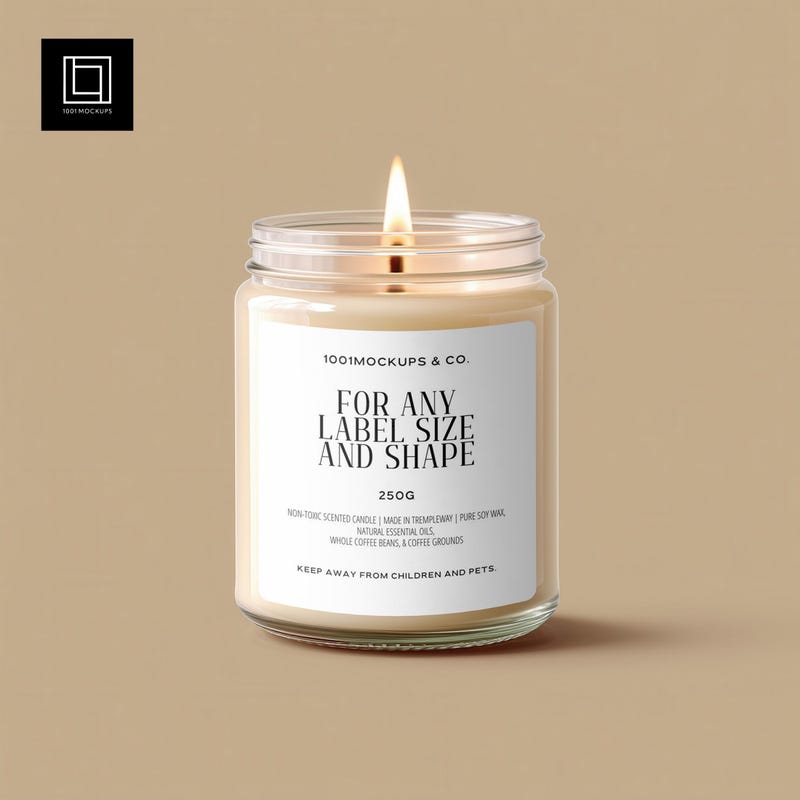 White Candle Mock up Psd - Etsy