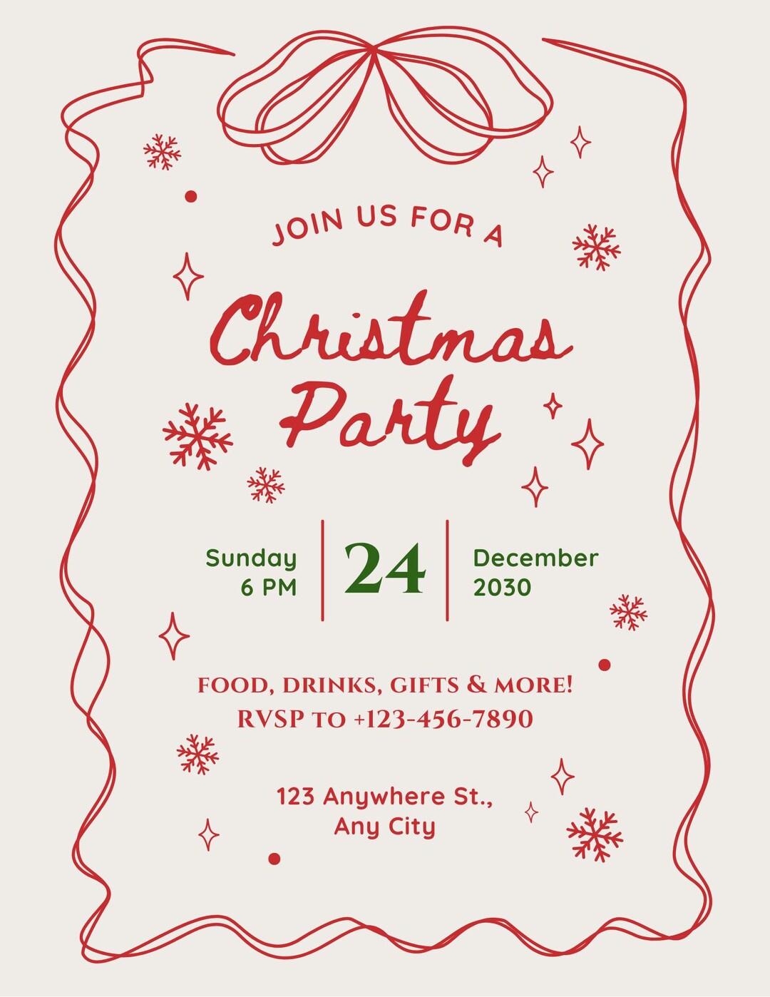 Editable Christmas Party Invitation - Etsy