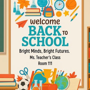 Welcome Back to School Editable Template - Etsy