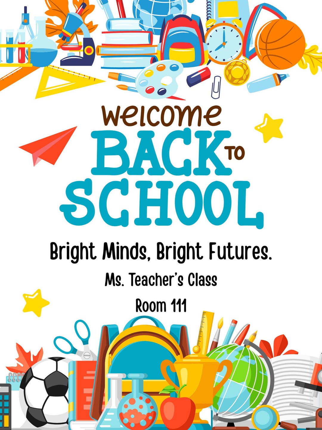 Welcome Back to School Editable Template - Etsy