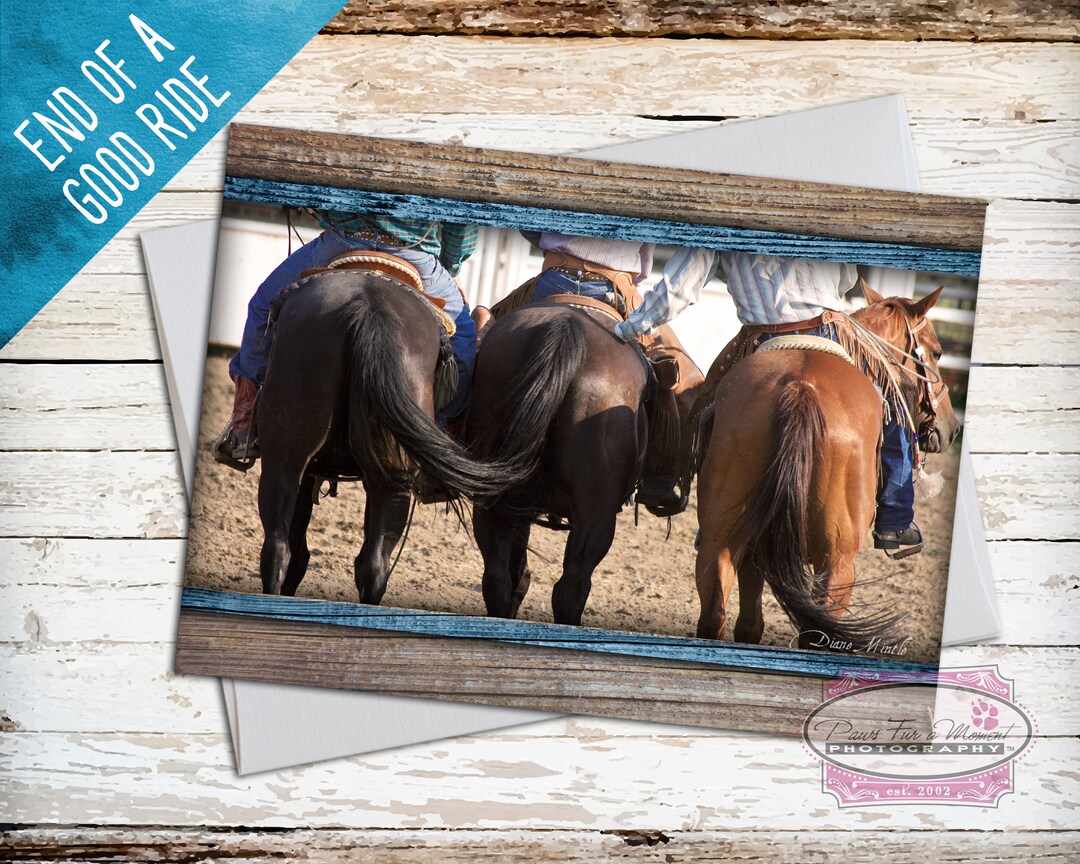 Cowboy Note Card, Rodeo Note Card, Horses Card, Western Note Card ...
