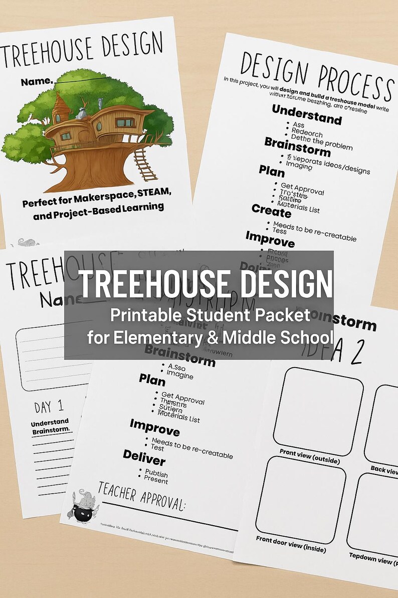 Treehouse Design STEM Project | Printable STEAM & Makerspace Activity ...