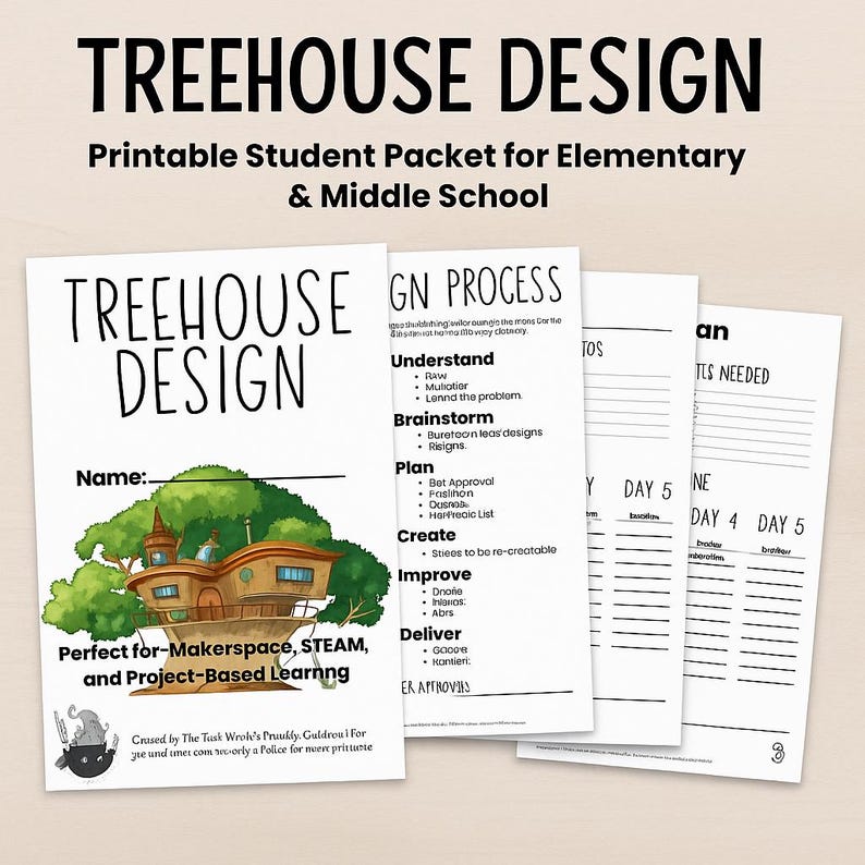 Treehouse Design STEM Project | Printable STEAM & Makerspace Activity ...