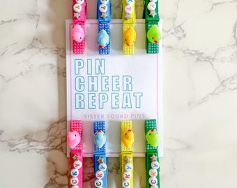 U ATE | 8 Cheer Pins, Cheer Spirit Pins, Cheer Gift, Cheerleader Gift ...