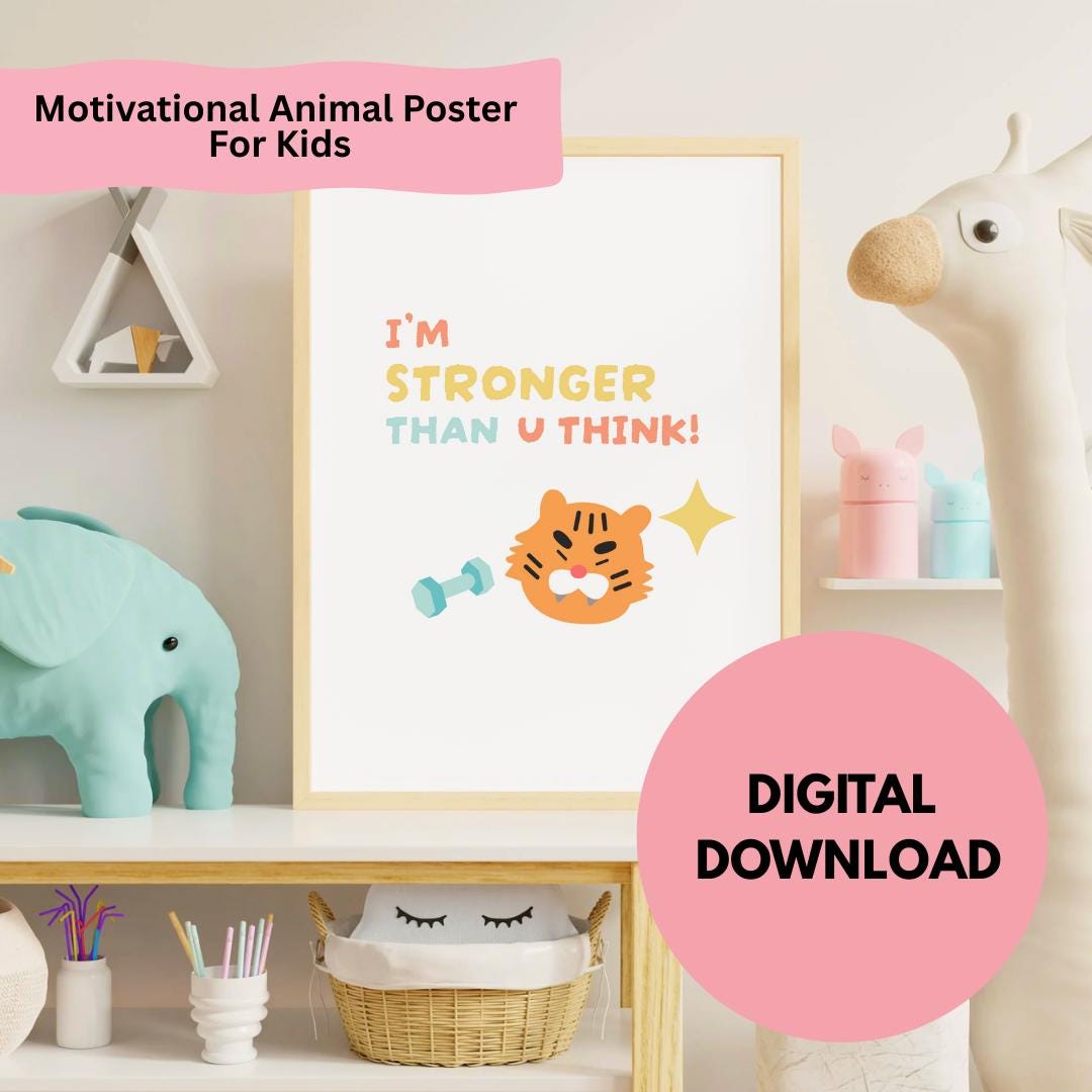 Motivational Tiger Poster, Kids Classroom Decor (digital Download) - Etsy