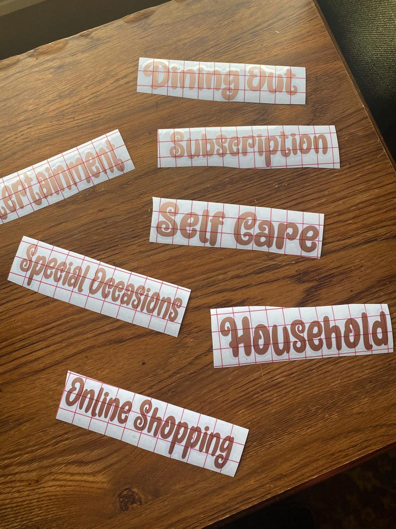 Custom Cash Stuffing Labels (A-5 - A-7) and in Between - Etsy