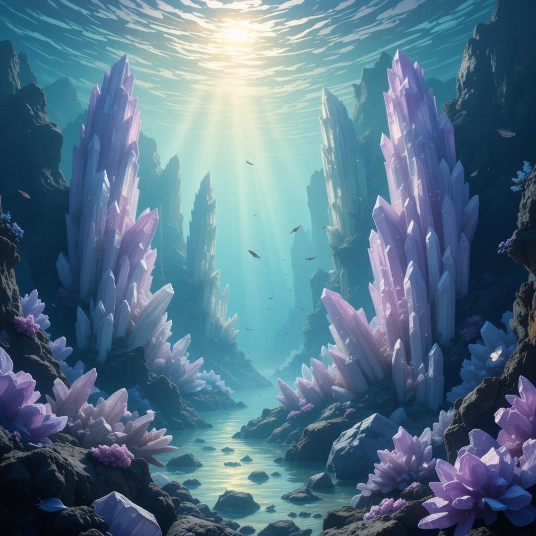 The Crystal Depths – 8 Digital Art Scenes of Glowing Underwater ...