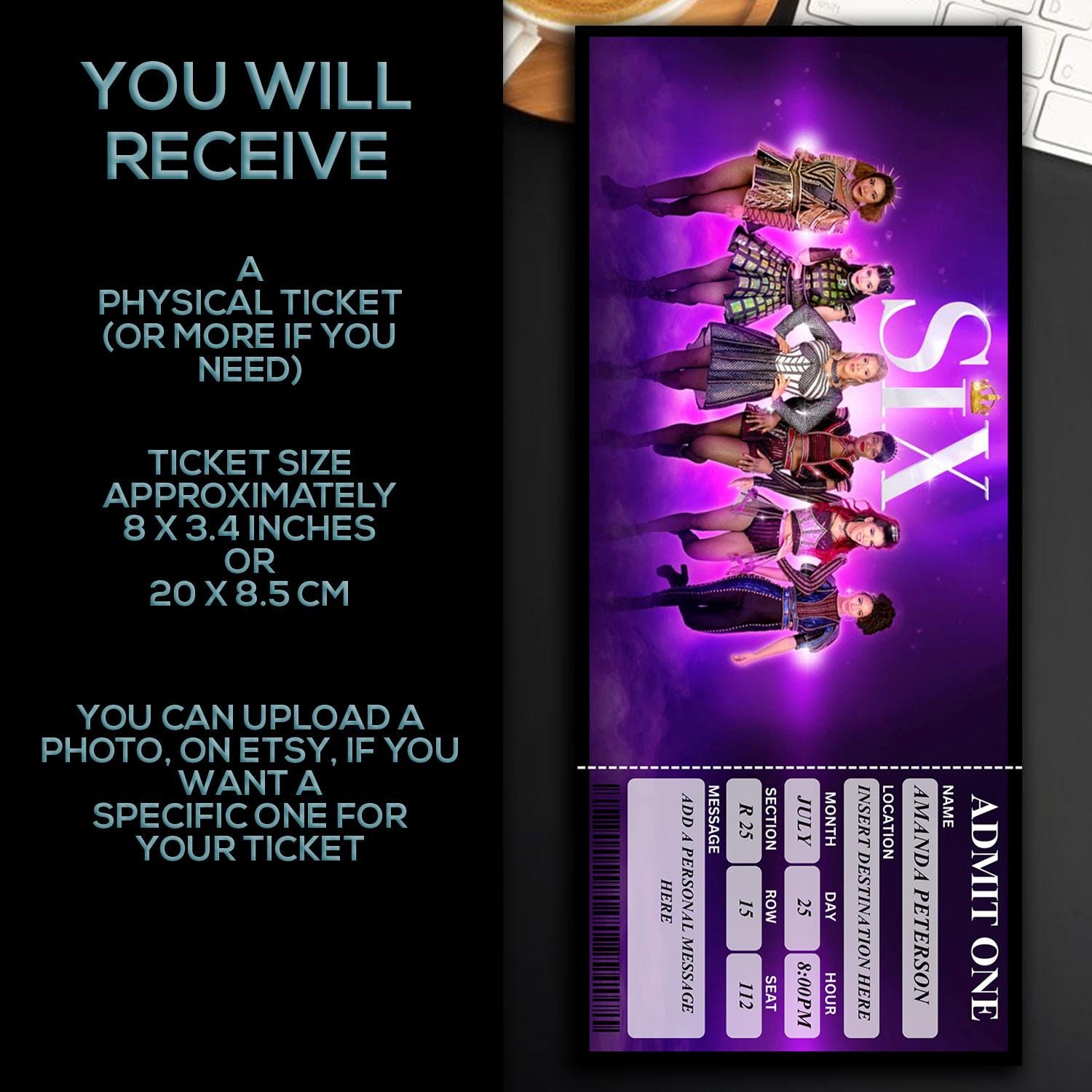 Custom Laminated Concert or Musical Ticket – Personalized Event ...