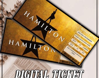 Hamilton Editable Ticket, Custom & Printable | A Gift Fit for Broadway – Personalized Hamilton ...