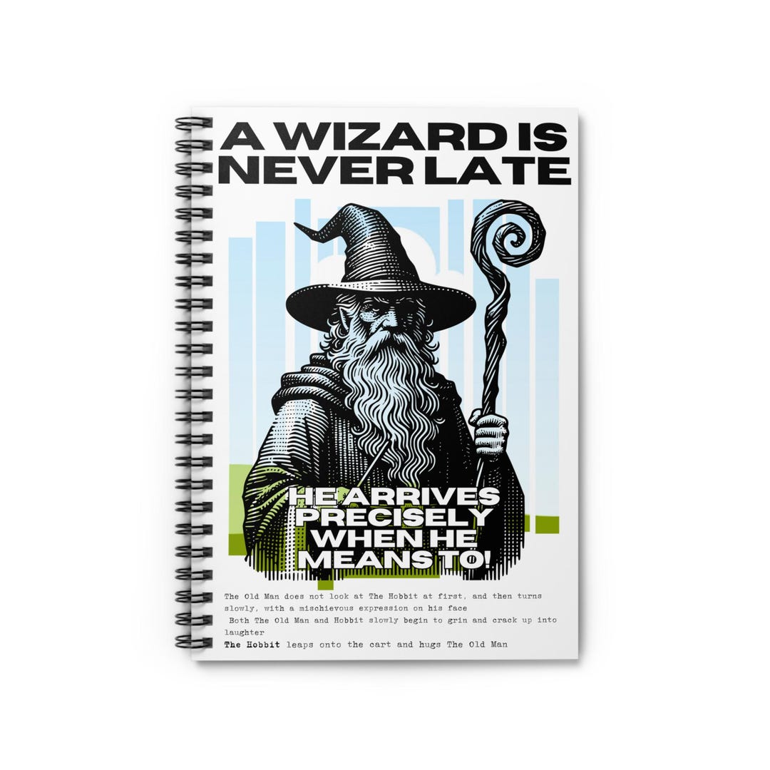 A Wizard is Never Late Spiral Notebook - Etsy