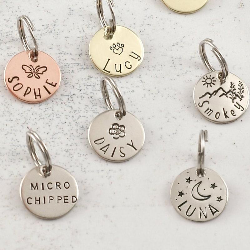 Mini Cat Collar Charm - Etsy