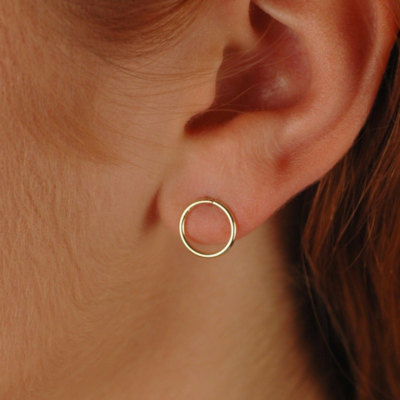 Circle Earrings - Etsy