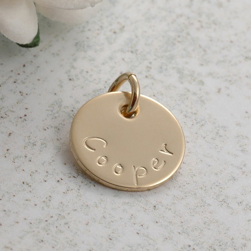 One Inch Gold Charm - Etsy