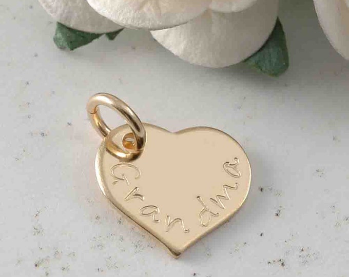 Gold-filled Heart Disc Yellow Gold or Rose Gold 1/2 Size Heart Disc Add ...