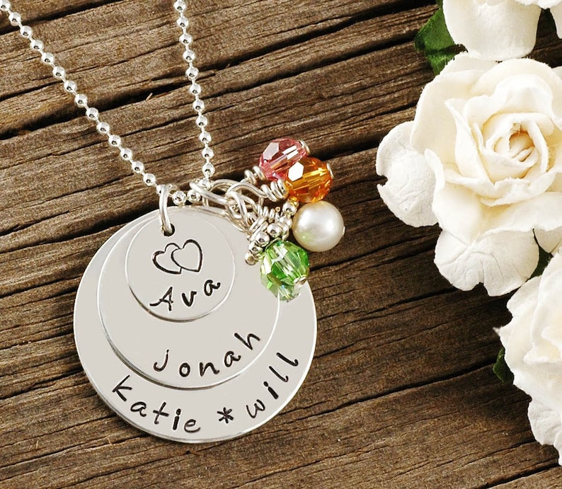 Hand Stamped Necklace Personalized Jewelry 3 Triple - Etsy