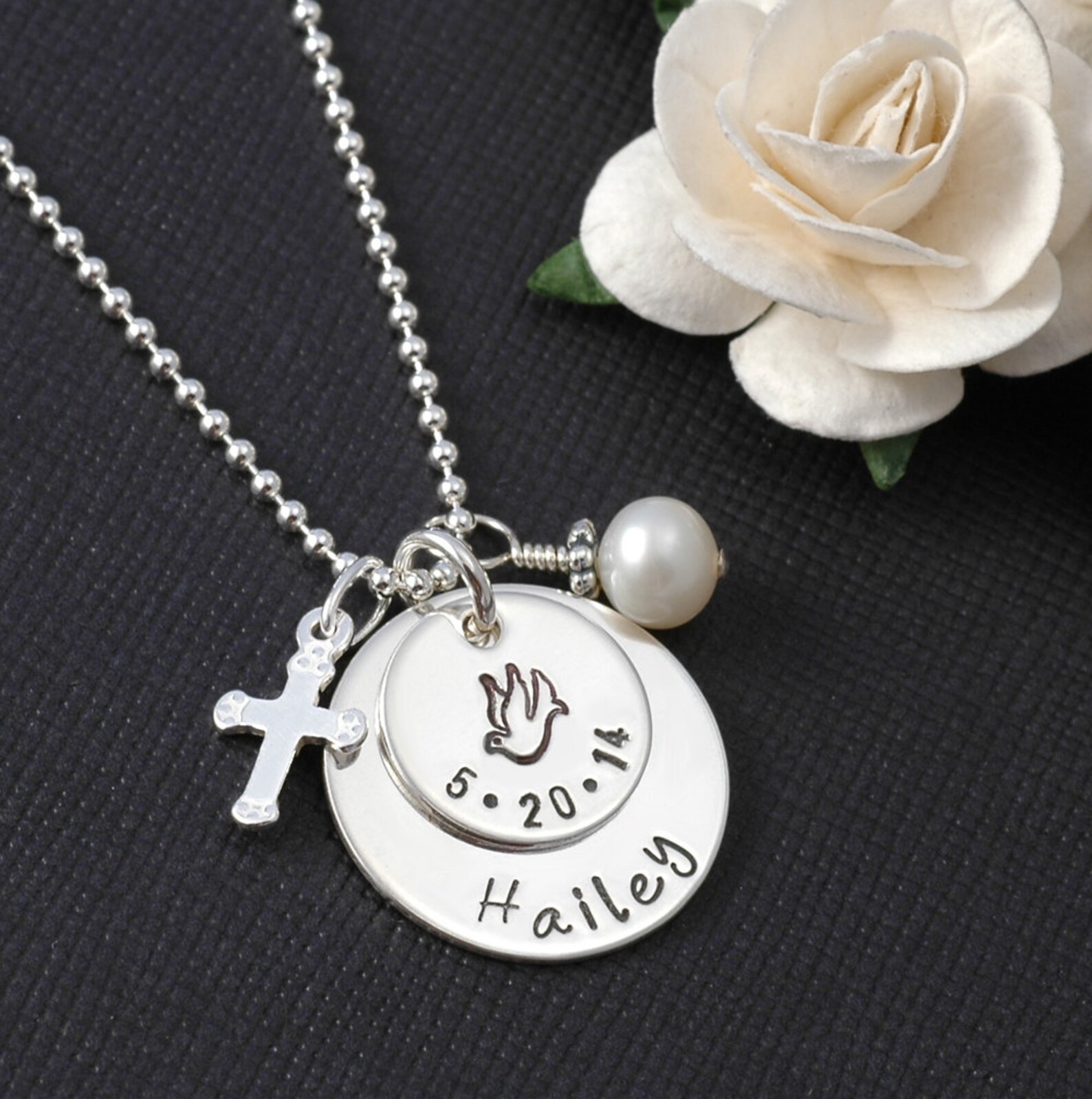 Personalized Baptism Christening Confirmation Necklace With Cross and ...