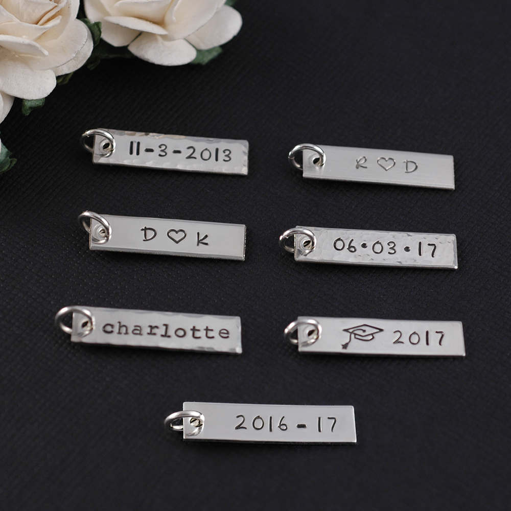 Add a Charm - Rectangular Tag - One Inch - Single or Double Sided - Etsy