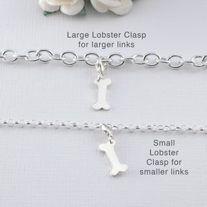 Dog Bone Charm - Personalized - Sterling Silver or Gold (bronze) - Etsy