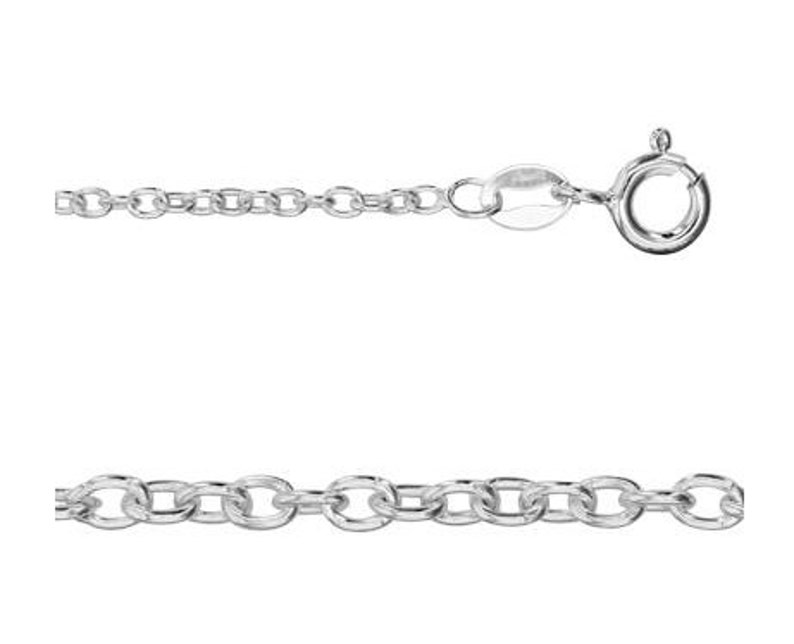 Flat Cable Chain in Sterling Silver - Base Chain - 16", 18", 20", 22 ...