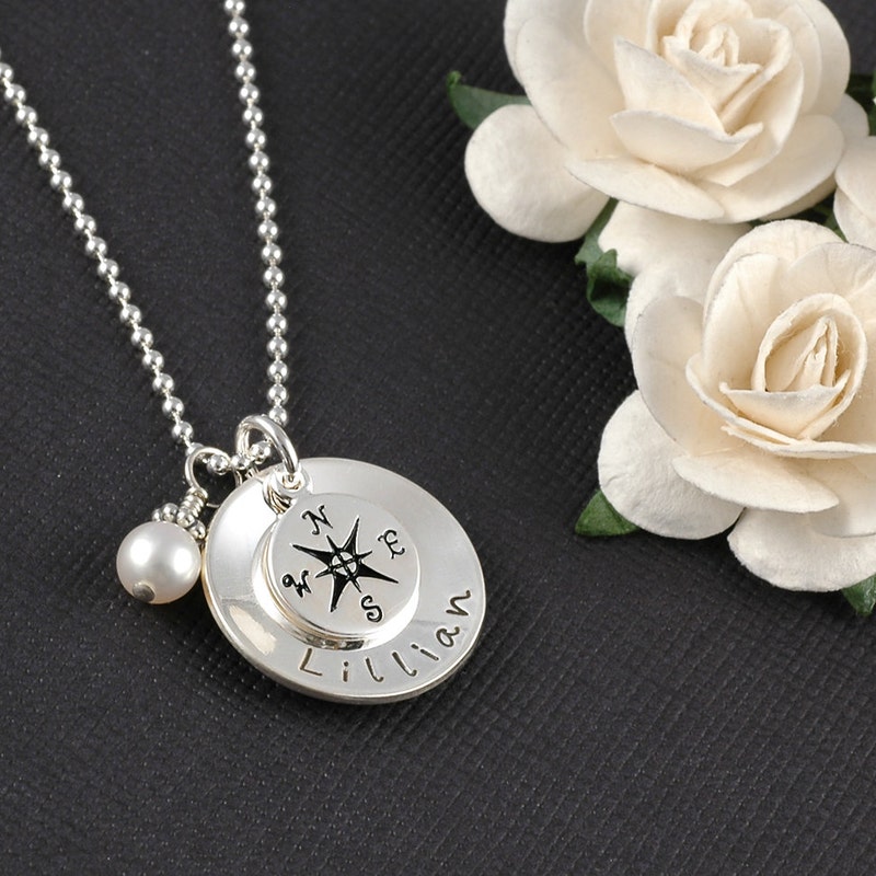 Compass Necklace - Etsy