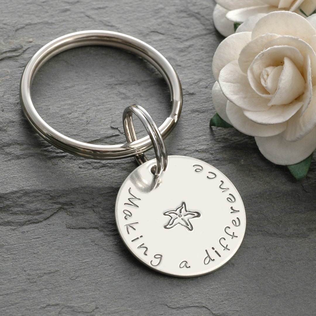 Making a Difference - Starfish Key Chain - Mom, Teacher, Therapist ...