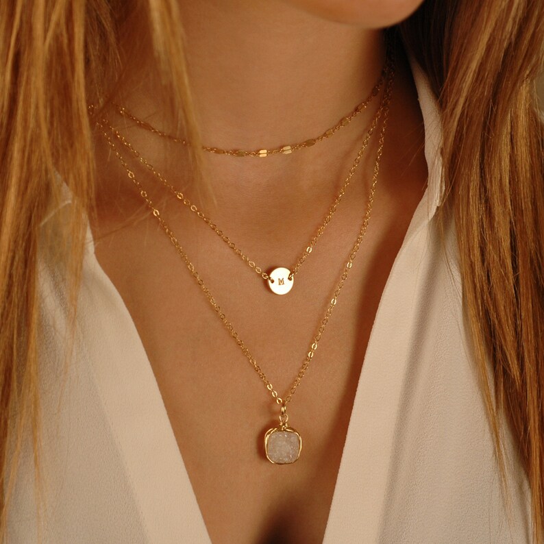 Initial Choker Necklace 14k Gold Filled Sterling Silver - Etsy