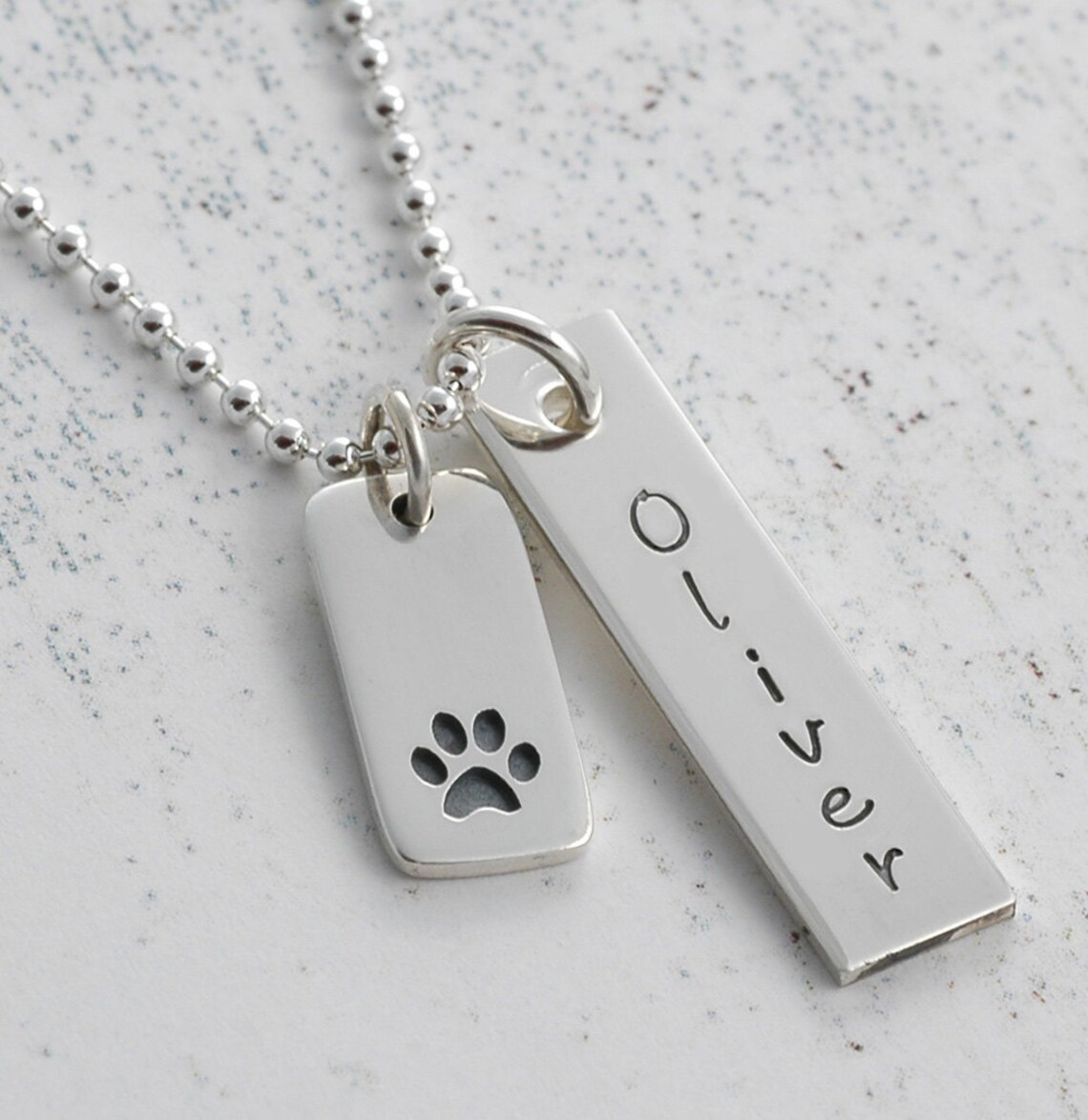 I Love My Pet - Personalized, Hand Stamped Necklace - Etsy