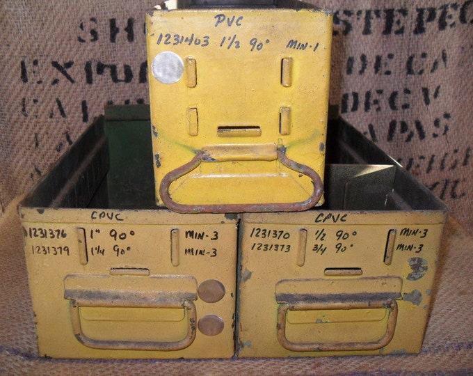 Industrial Set of Metal Drawers-3 - Etsy