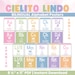 Cielito Lindo Bilingual Alphabet Posters Pastel Rainbow Classroom Decor ...