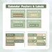 Editable Classroom Calendar Bundle Cielito Lindo Theme Sage Green ...